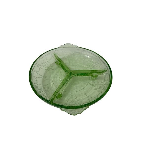 Unmarked | Dining | Antique Green Vaseline Uranium Glass Tri Footed Tri ...